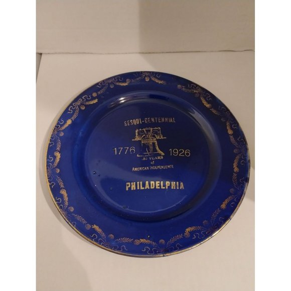 Accents | Sesqui Centennial Philadelphia Cobalt Blue Plate 15 Years ...